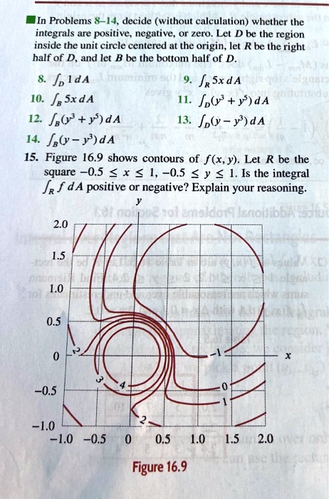 in problems 8 1 decide without calculation whether the integrals are positive negative zero let ...