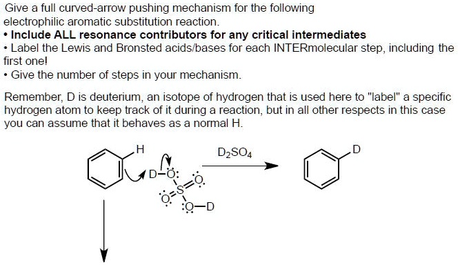 Give a full curved-arrow pushing mechanism for the following ...