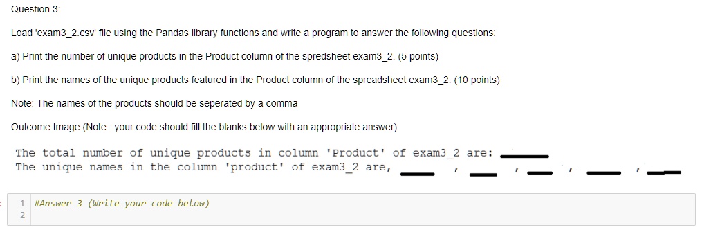 SOLVED: Texts: exam31.csv columns Tid: Transaction ID Name: Names of ...