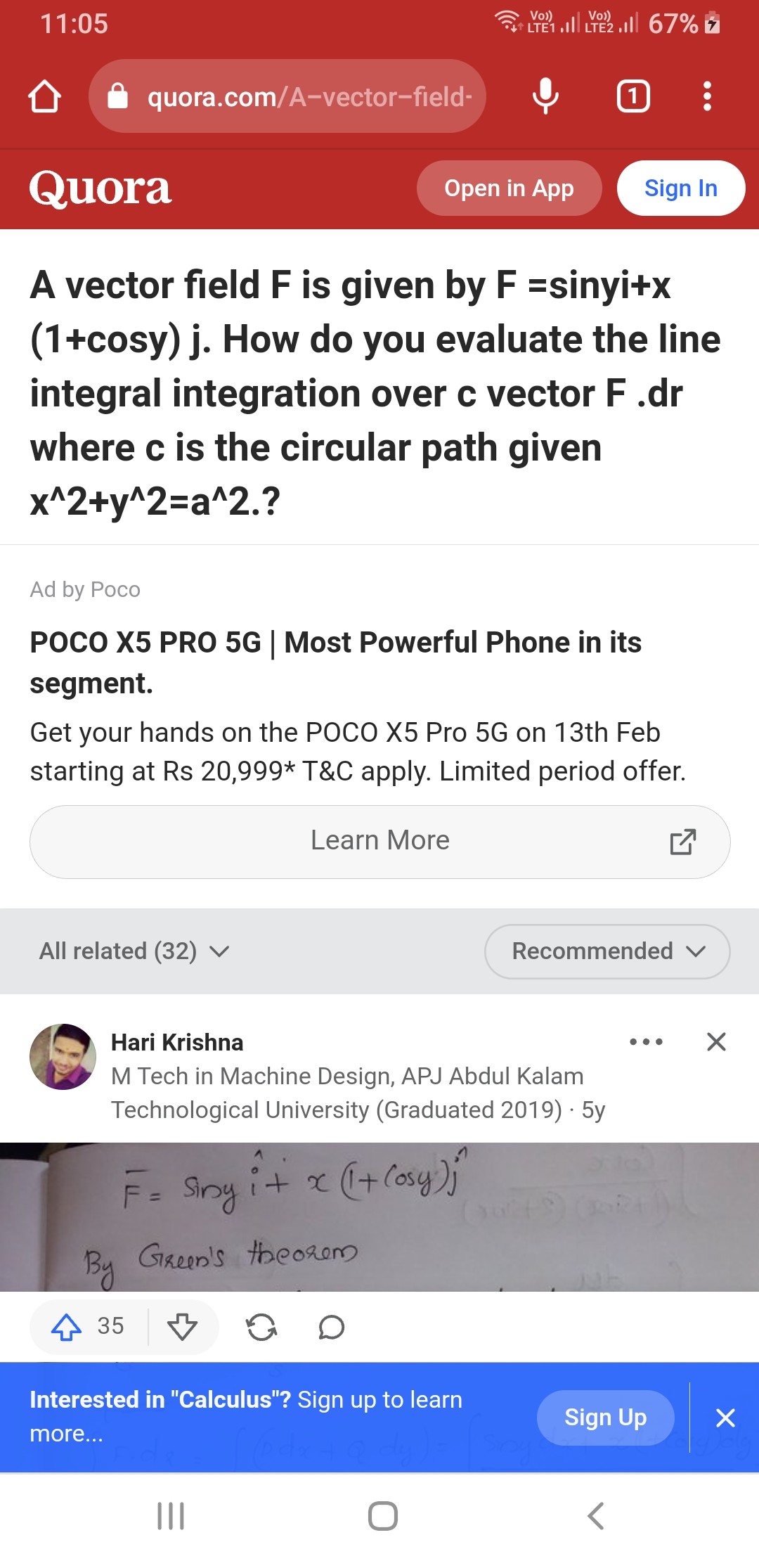 A vector field F is given by F= sinyi+ x (1+cosy) j. How do you ...