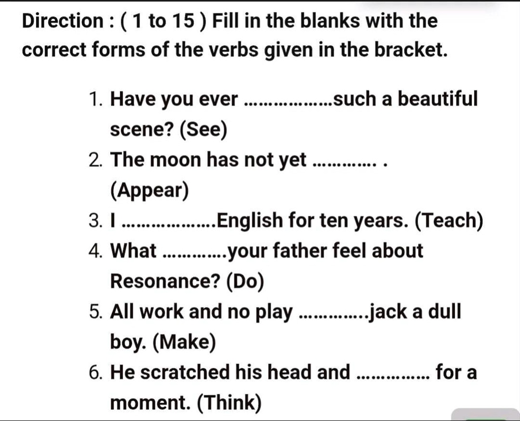 please solve this fill in the blanks eng 2 direction 1 to 15 fill in the blanks with the correct ...