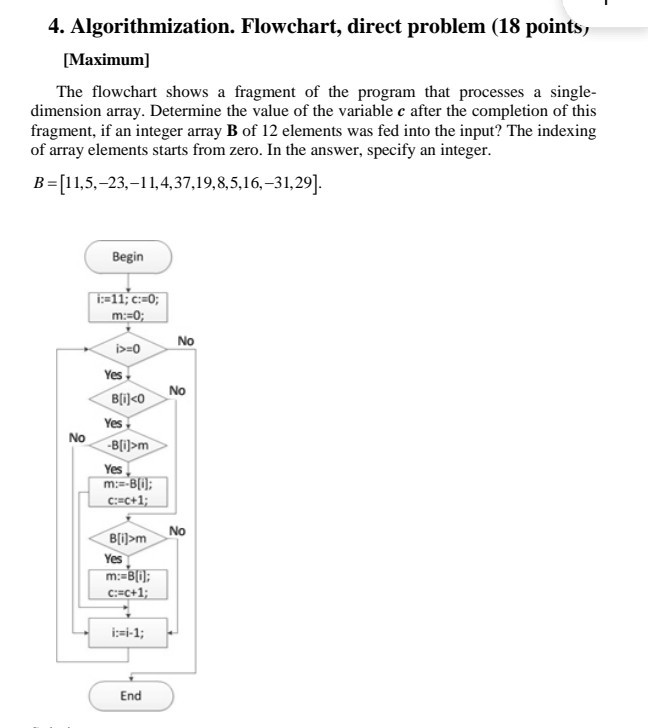 SOLVED: 4. Algorithmization. Flowchart, direct problem (18 points ...