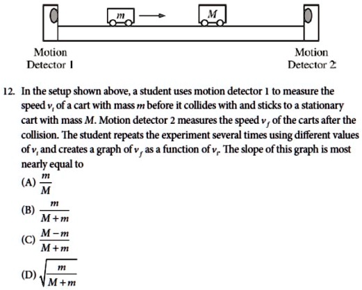 SOLVED: Mution Detector Motion Delector 2 In the setup shown above; student uses motion detector ...