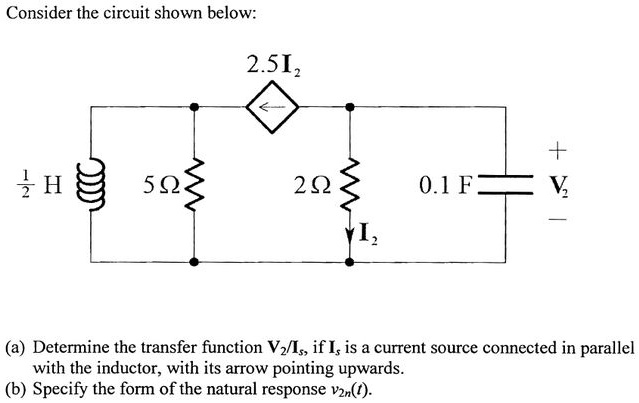 SOLVED: Consider the circuit shown below: 2.51V + 2H 20Î© 0.1F a ...