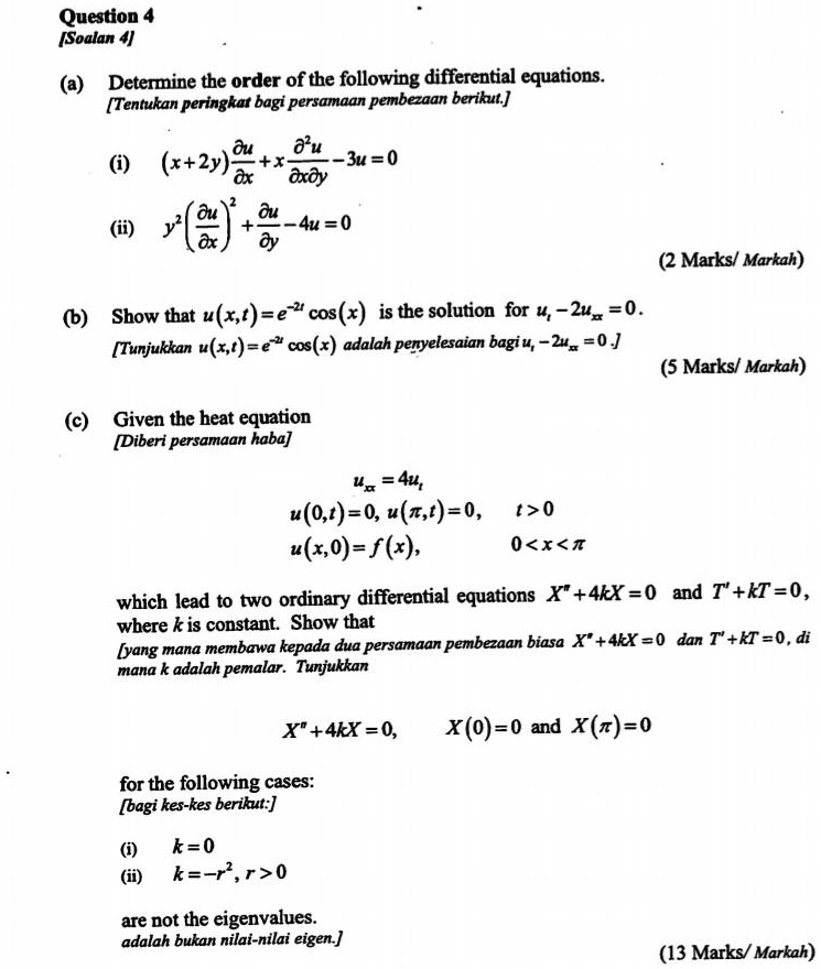 SOLVED: Please answer a, b, and c. Appreciate it ðŸ˜ Question [Soalan ...