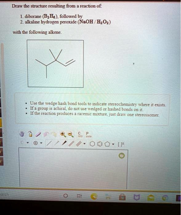 SOLVED: Draw the structure resulting from a reacuon of diborane (B, Es ...