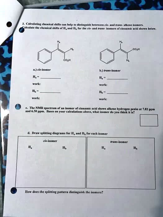 SOLVED: ' Calculating chemical shifts can help to distinguish between ...