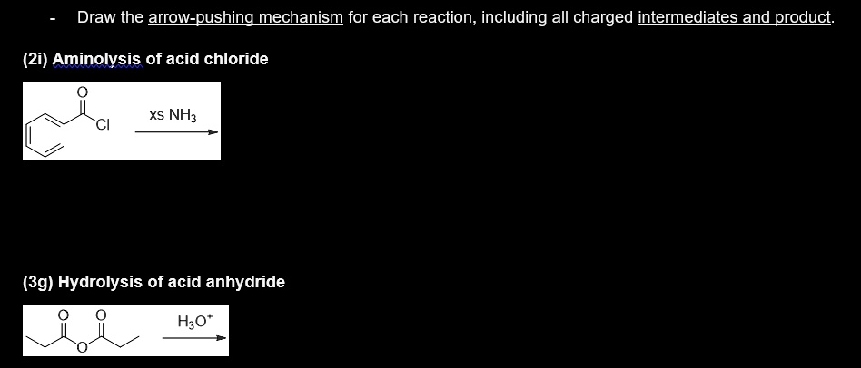 SOLVED: Draw the arrow-pushing mechanism for each reaction, including ...