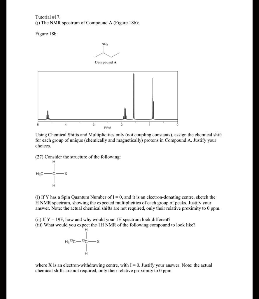 tutorial 17 the nmr spectrum of compound a figure 8b figure 1sb no compound pox using chemical ...