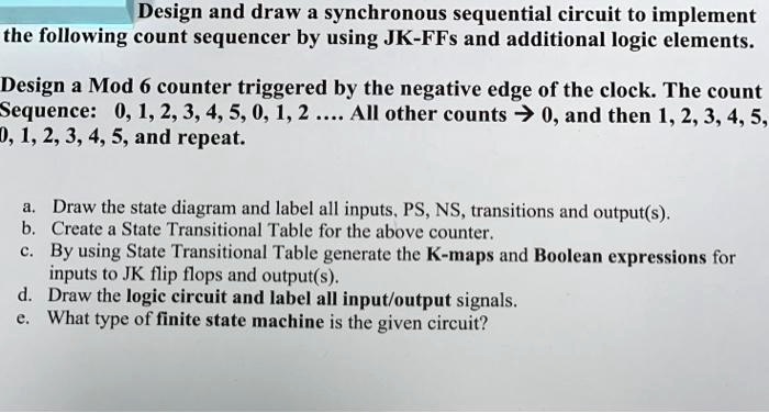 Solved Design And Draw A Synchronous Sequential Circuit To Implement 5397