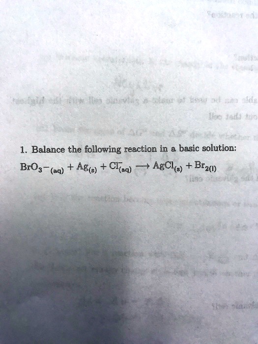 Balance the following reaction in basic solution: BrO3(aq) + AgTe(s ...