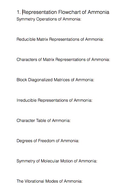 SOLVED: Representation Flowchart of Ammonia Symmetry Operations of ...