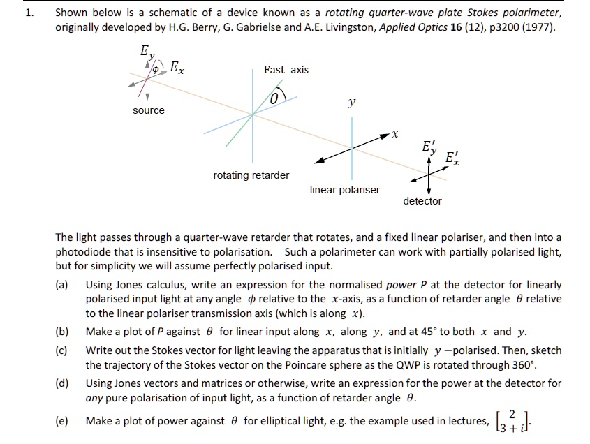 SOLVED: Shown below is a schematic of a device known as a rotating ...
