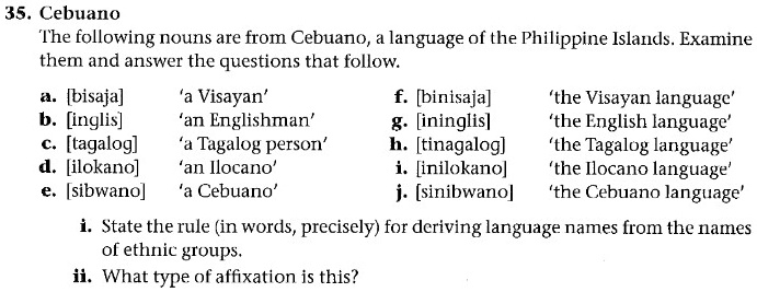 35. Cebuano The following nouns are from Cebuano, language of the ...