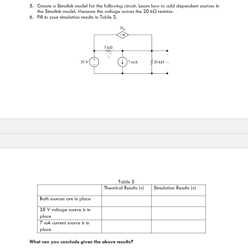 Use Matlabs And Upload Simulink Model 5 Create A Simulink Model For The Following Circuit Learn