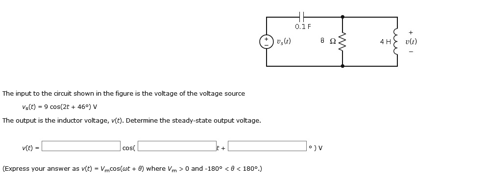 SOLVED: The input to the circuit shown in the figure is the voltage of the voltage source Vs(t ...