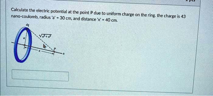 Calculate the electric potential at the point P due to uniform charge ...