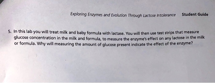 exploring enzymes and evolution through lactose intolerance student ...