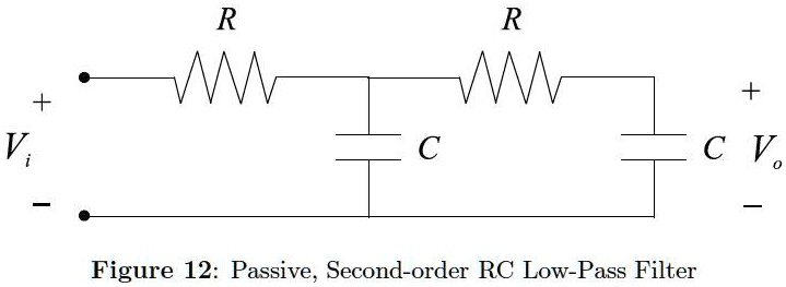 SOLVED: Derive the transfer function of the circuit. 'A Figure 12: Passive, Second-order RC Low ...