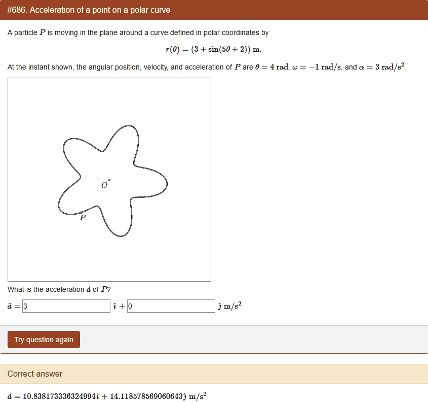 SOLVED: A particle P is moving in the plane around a curve defined in ...