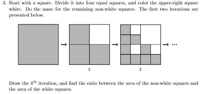 3start with a squaredividc it into four cqual squaresand color the ...