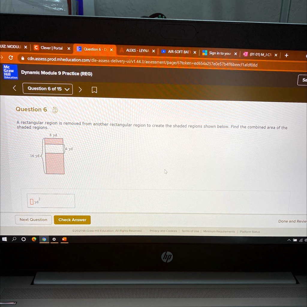 SOLVED: "A rectangular region is removed from another rectangular region to create the shaded ...