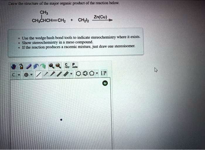 SOLVED: In the structure of the major organic product of the reaction ...