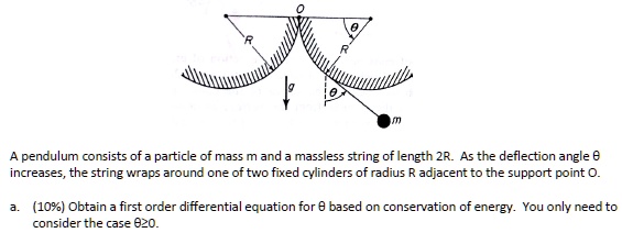 Show work using conservation of energy, please! A pendulum consists of ...