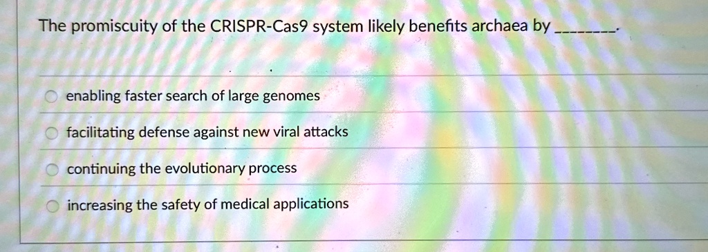 the promiscuity of the crispr cas9 system likely benefits archaea by ...