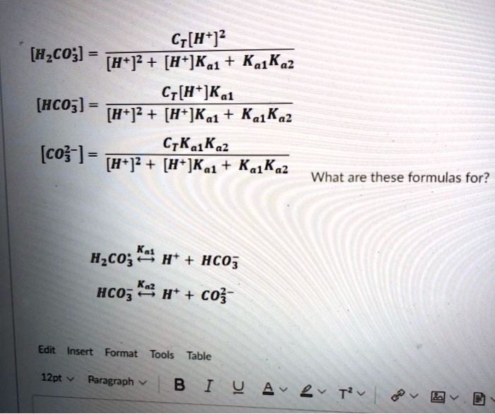 SOLVED: C[Ht] [Hzco;] [H*] + [H-JKal + KalKaz Cr[H+JKal [HcOs] [H+ ...
