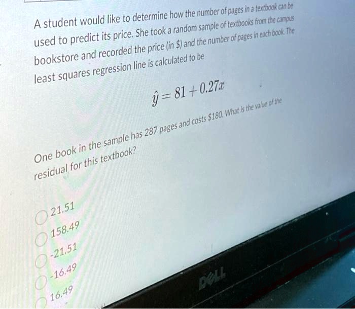 A student would like to determine how the number of pages in...