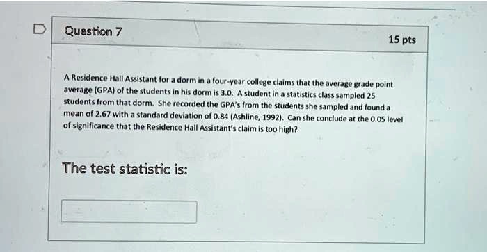 SOLVED: Residence Hall Assistant for a dorm in a four-year college ...