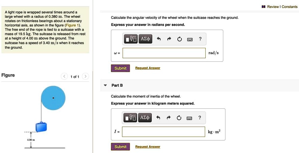 SOLVED: Review Consiants light rope wrapped sovera times around large ...