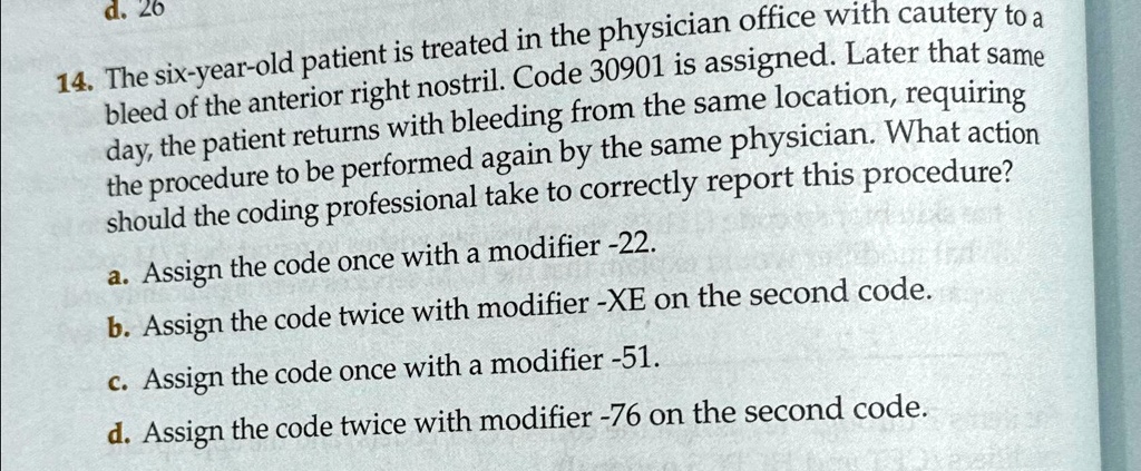 the six year old patient is treated in the physician office with ...