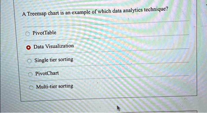 A Treemap chart is an example of which data analytics technique ...