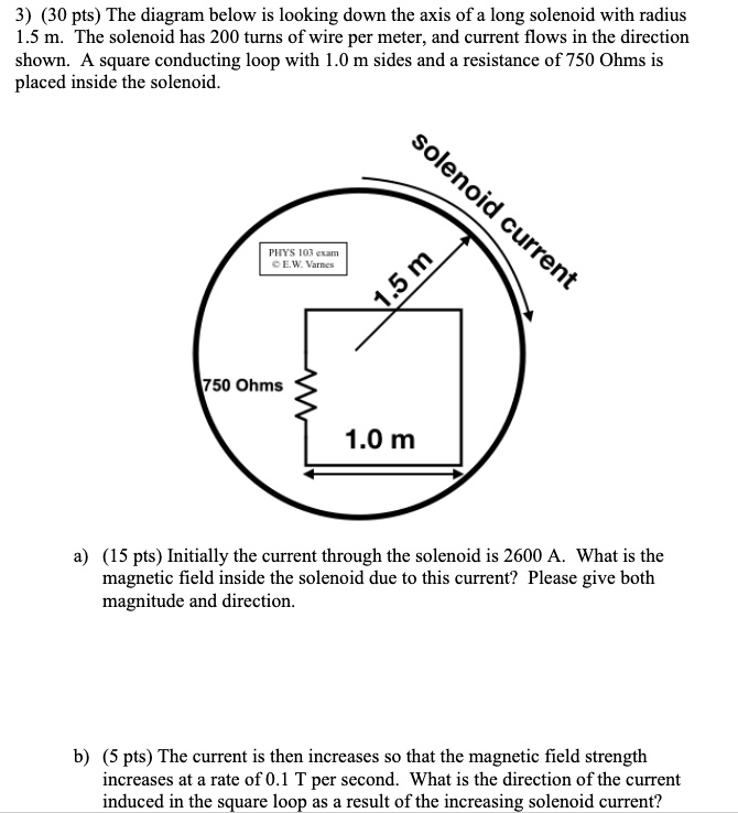 Solved 3 30 Pts The Diagram Below Is Looking Down The Axis Of A