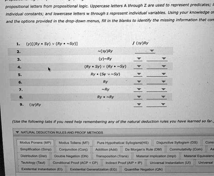 Solved Text Propositional Letters From Propositional Logic Uppercase 4626