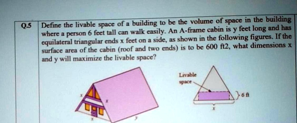 SOLVED: Define the livable space of building to be the volume of space ...