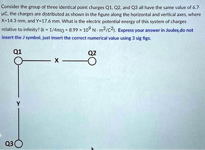 SOLVED: Consider the group of three identical point charges Q1,Q2,and Q3 all have the same value ...