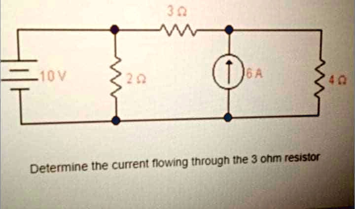 SOLVED: Determine the current flowing through the 3 ohm resistor 30 10V 20 DA 40 Determine the ...