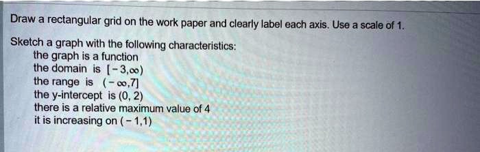 draw rectangular grid on the work paper and clearly label each axis use ...