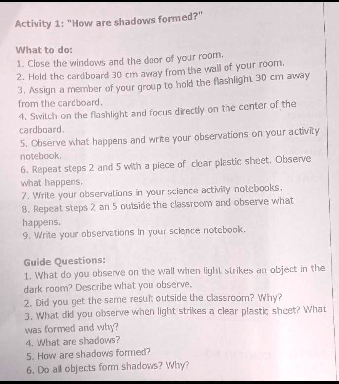 please po kailangan po ako ngayon ang answer po please po activity 1 ...