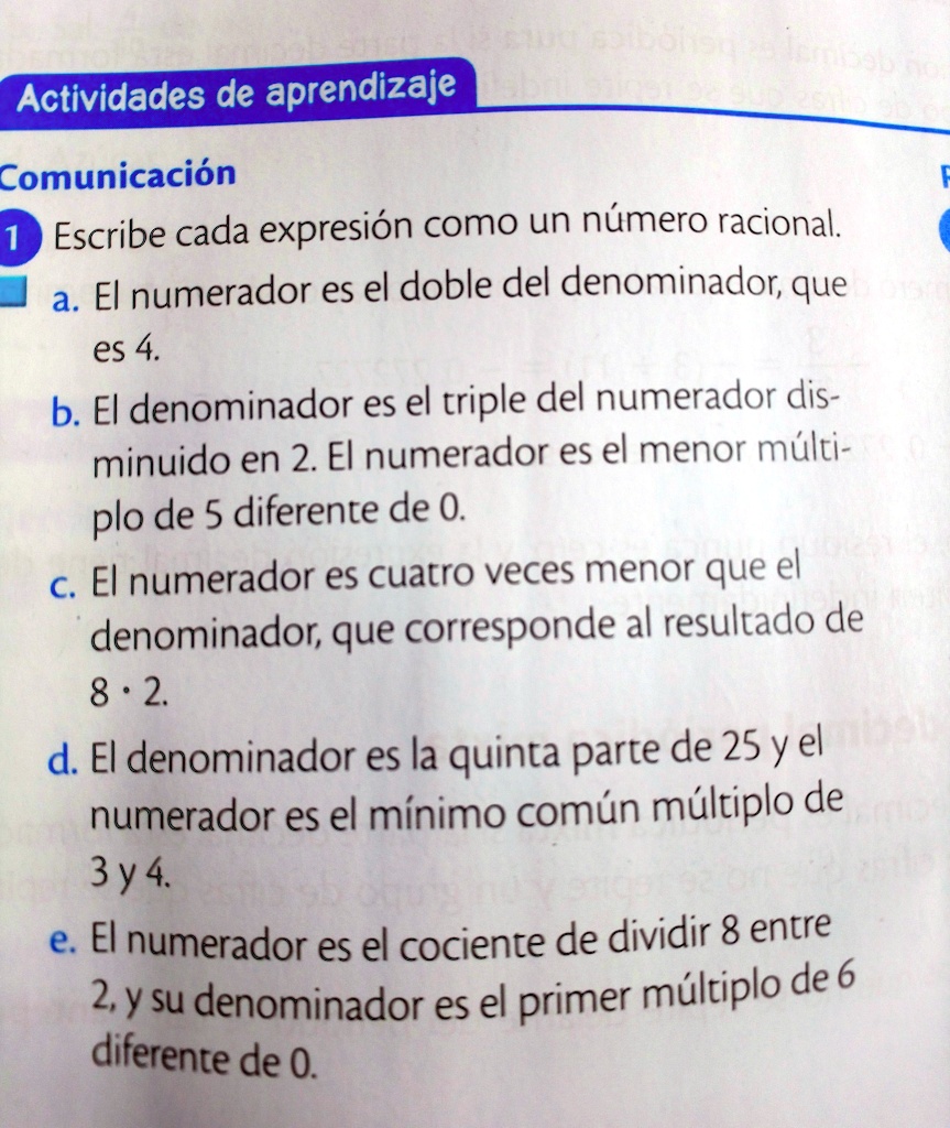 SOLVED: Necesito la solución de esta actividad cualquiera de las letras ...