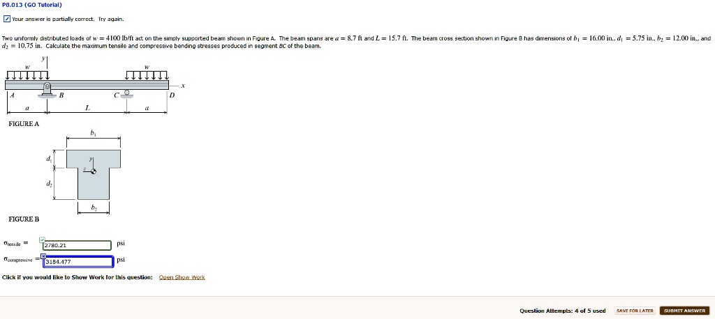 P8.013 (GO Tutorial) Your answer is partially correct. Try again. Two ...