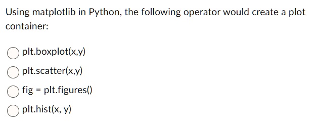 Needed Asap Using Matplotlib In Python The Following Operator Would 2221