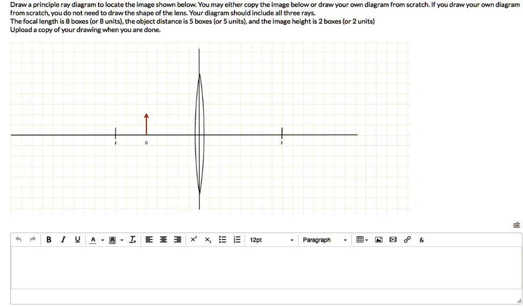 draw principle ray diagram to locate the image shown below you may ...