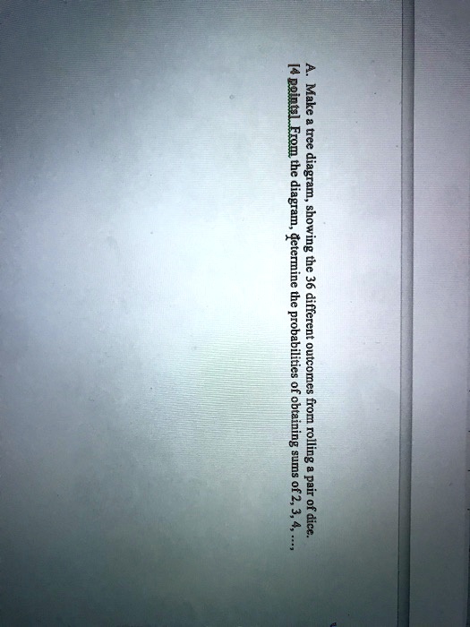 SOLVED: 1. Examine the diagram, 4 L 5 the different probabilities of ...