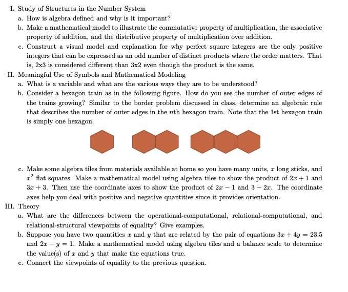 SOLVED: Study of Structures the Number System How is algebra defined ... SOLVED: Study of Structures the Number System How is algebra defined ...