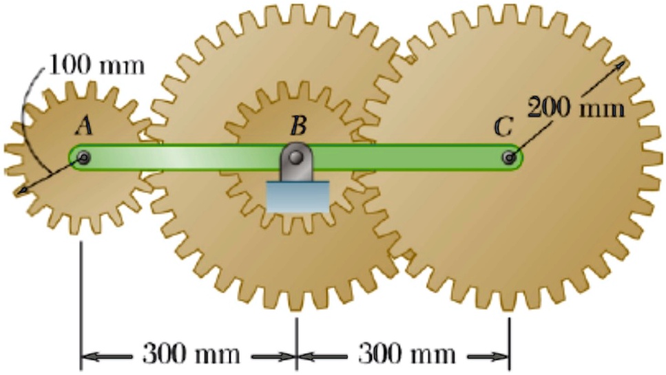 Solved The Arm Abc Rotates With An Angular Velocity Of 4 Rads Counterclockwise The Angular