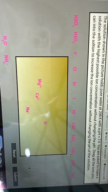 The solution shown in the picture holds pure water at 298 k...